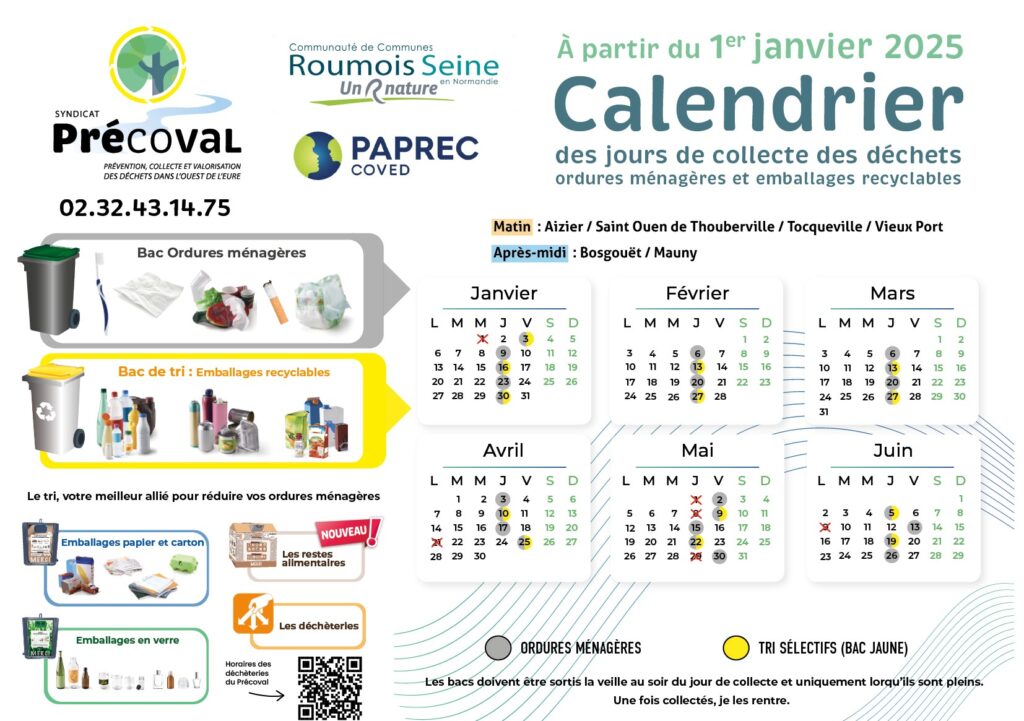 Les calendriers de collecte des déchets 2025 de la Communauté de ...